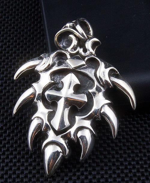 Sterling Silver Spike Cross Pendant