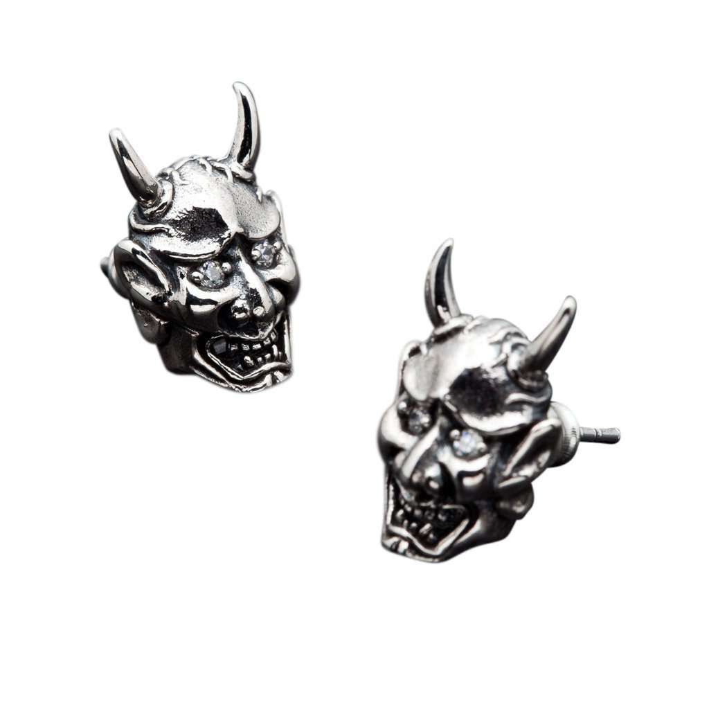 Diamond Eyes Japanese Devil Earrings