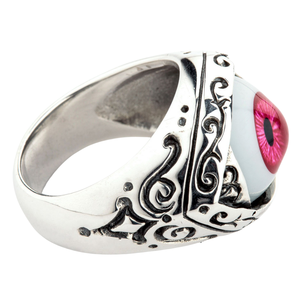 Red Evil Eye Gothic Ring