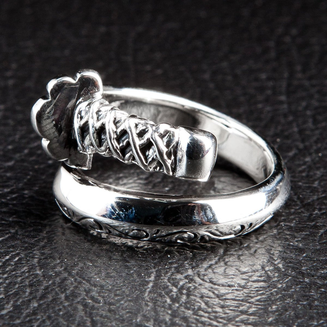 925 Sterling Silver Samurai Sword Ring