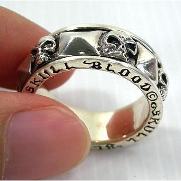 Sterling Silver Skull Blood Rings