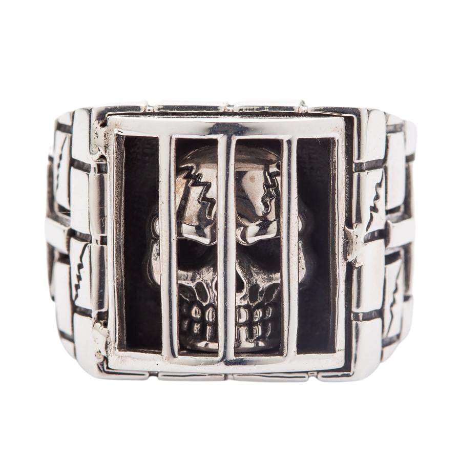 Sterling Silver Prisoner Skull Rings